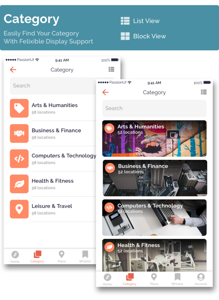 Listar – Passion UI