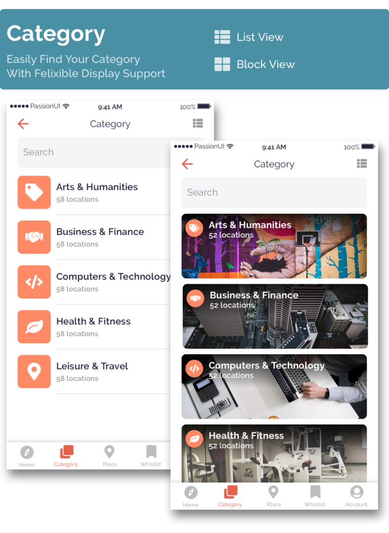 Listar – Passion UI