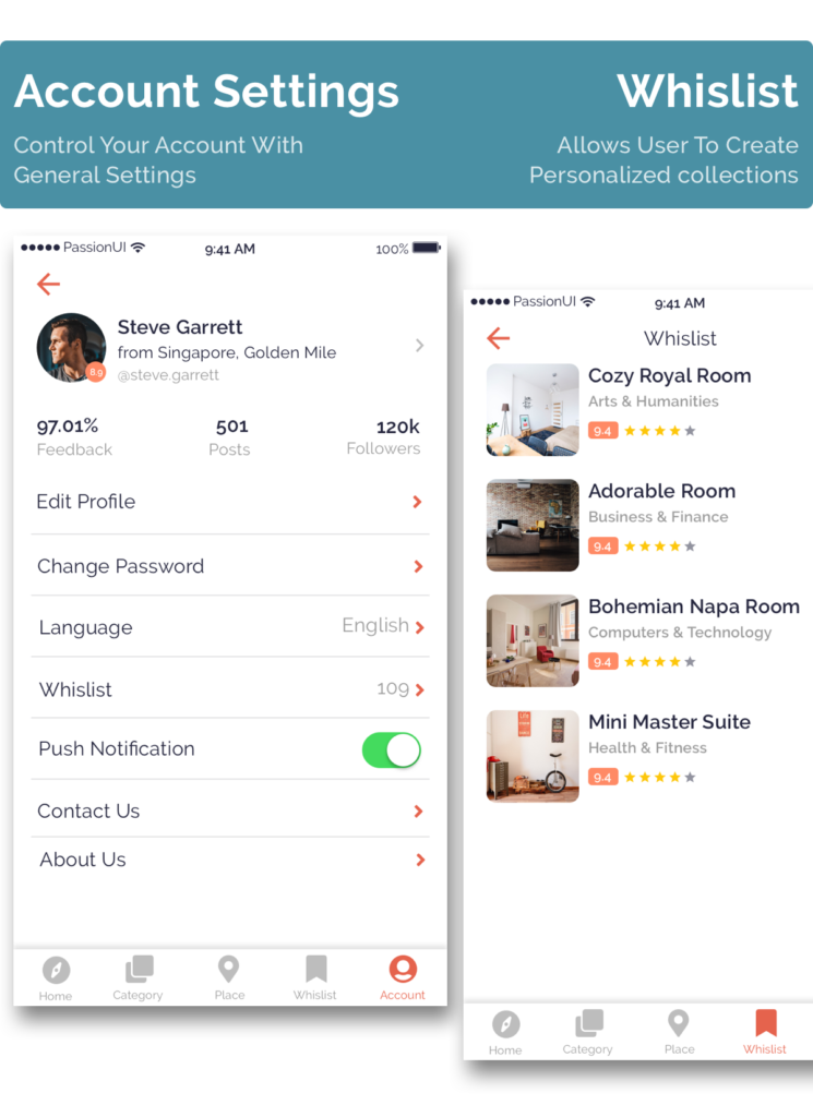 Listar – Passion UI