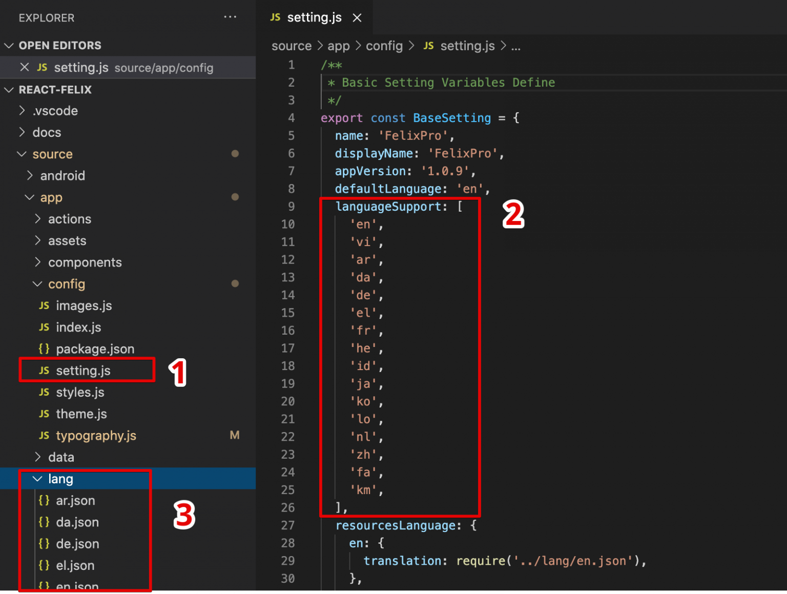 Language – Passion UI