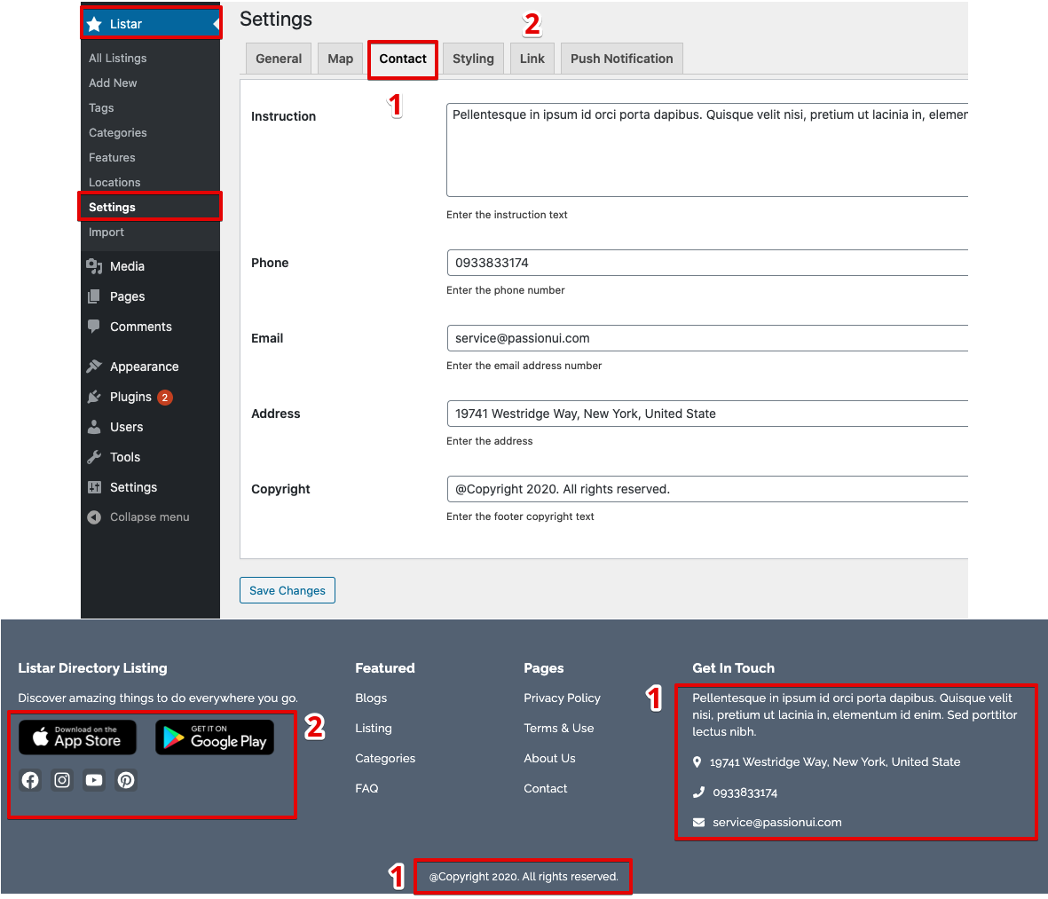 Settings – Passion UI