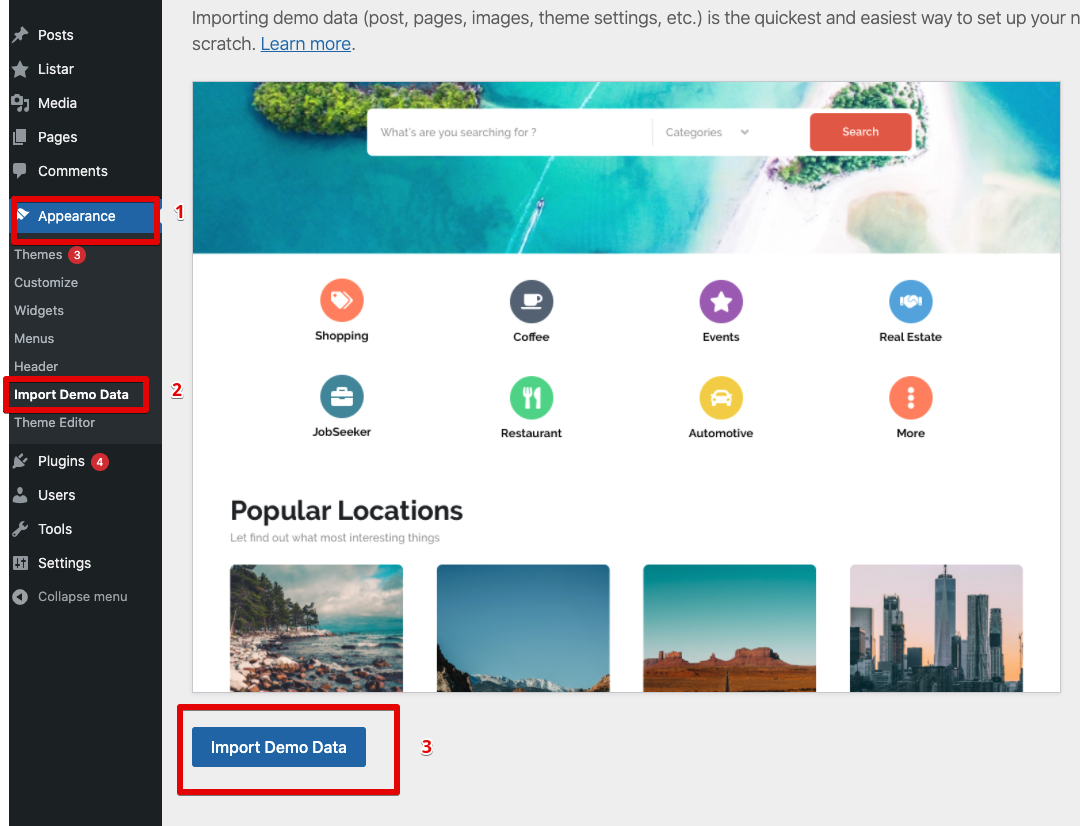 One Click Demo Import – Passion UI