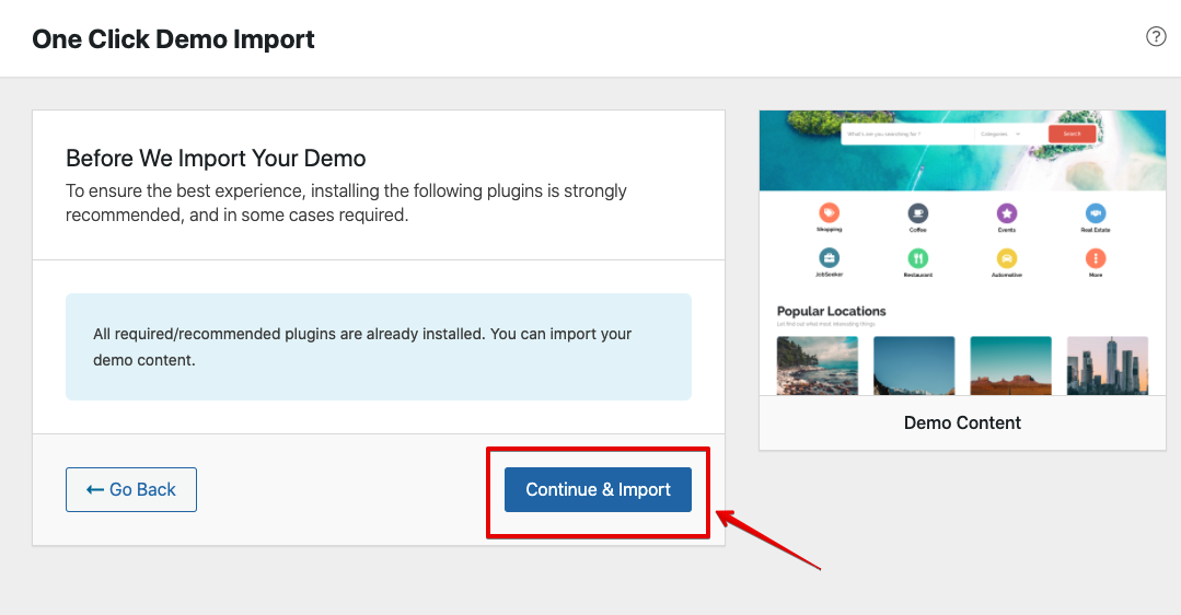 One Click Demo Import – Passion UI