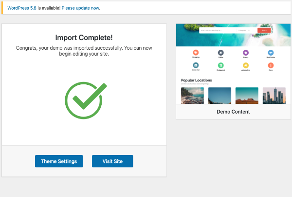 One Click Demo Import – Passion UI